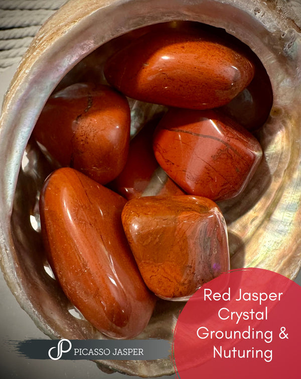 Red Jasper Tumble Crystal, Grounding + Nurturing - Picasso Jasper