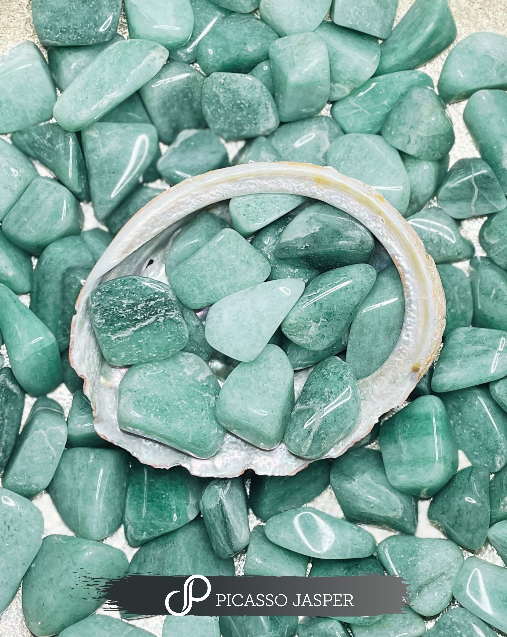 Green Aventurine, Tumbled Stone - Prosperity, Courage, Leadership & LU ...
